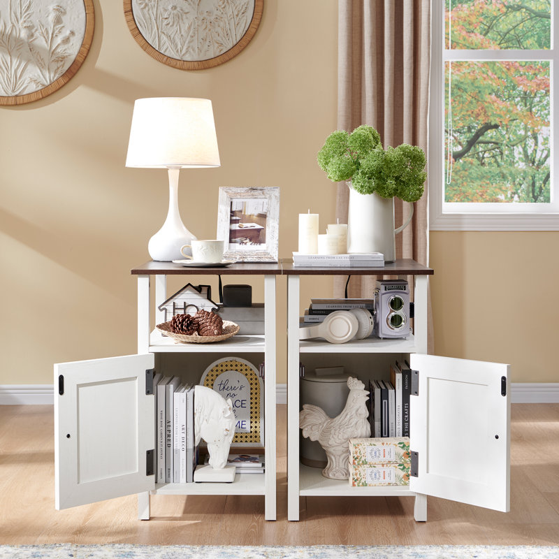 Barn door nightstand white store